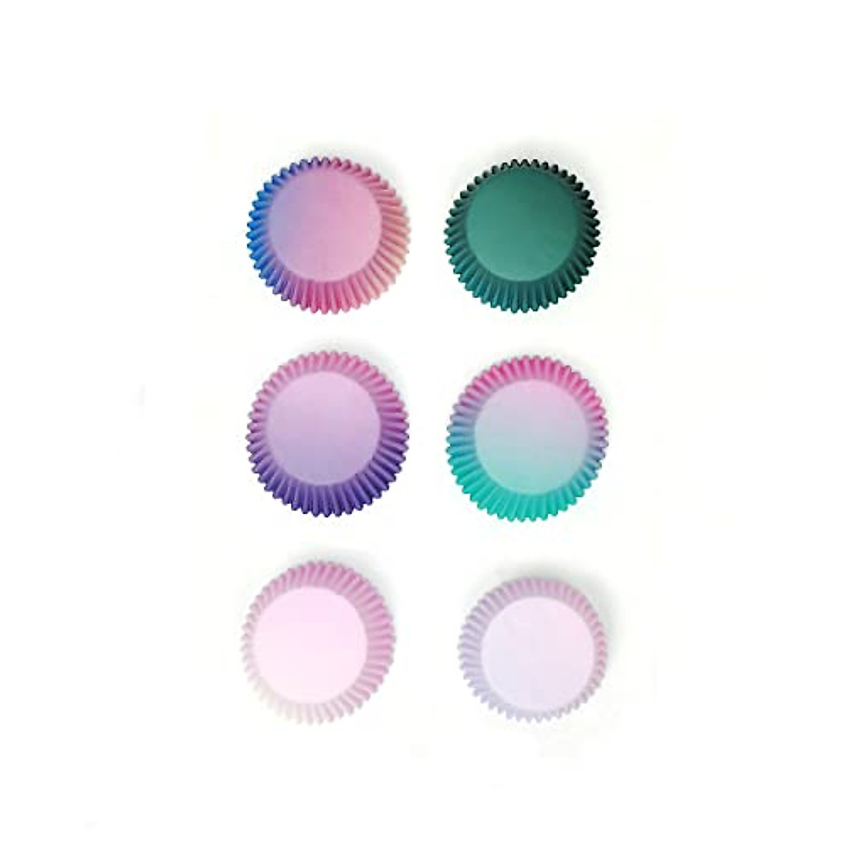 300-Count Cupcake Liners Standard Disposable Cupcake Cups 6 Design Cupcake Papers Baking Cups Cupcake Wrappers (Standard Size) qiqee For Housewarming