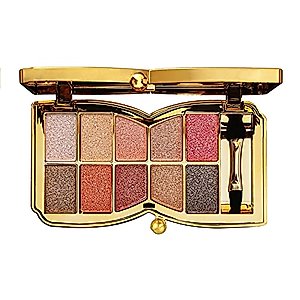 UIFCB Glitter Eyeshadow Palette,10 Colors Sparkle Shimmer Eye Shadow Highly Pigmented Long Lasting Makeup Set Gold (Type 8)