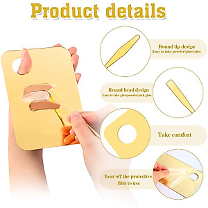 6 in 2 Sets Makeup Mixing Palette, Rainbow Acrylic Cosmetic Palette with Korean Makeup Spatula Tool for Mixing Foundation Eye Shadow Lipsticks Nail Art