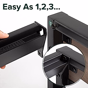 ZINUS GOOD DESIGN Award Winner Suzanne 6 Inch Bamboo and Metal Platforma Bed Frame / No Box Spring Needed / Wood Slat Support, Grey Wash, Queen