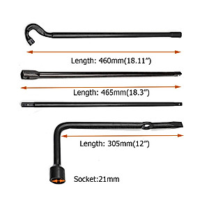 Dr.Roc Spare Tire Tool Kit with Spare Tire Jack Handle and Wheel Lug Wrench Spare Tire Kit Compatible with Toyota Tacoma 2005-2022 Spare Tire Tool