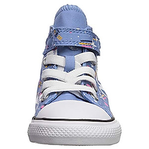 Converse Baby-Girl's Chuck Taylor All Star 1V Unicons Sneaker, Light Blue/Black/White, 3 M US Infant