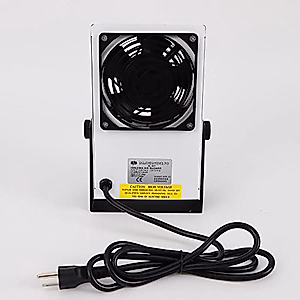 Anti-Static Ionizer Machine, 110V/60Hz Ionizing Air Blower Fan Discharge Desktop ESD Static Eliminator Adjustable Wind Speed Electricity Elimination Fan