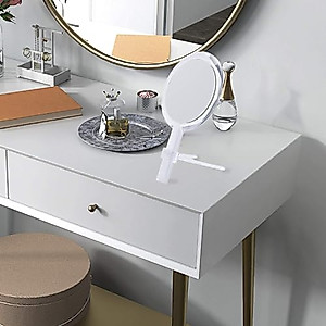 B Beauty Planet Handheld Mirror with Handle Double Sided, 1x/15x Magnifying Hand Mirror for Women, Hand Held Mirror with Adjustable Stand, 6"