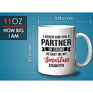 Bubble Hugs Mother's Day Coffee Mug 11oz White - Partner Smart Daughter - Funny Mama Women Step Mother Daughter Son From Father Lovely Wife Grandma Super Mom Family Birthday