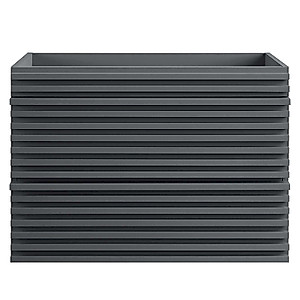 Modway Render 30" Wall-Mount Bathroom Vanity in Gray-Sink Basin Not Included, 30 Inch, Grey