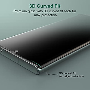 Gatatol [2 Pack for Galaxy S23 Ultra Screen Protector Privacy [Support Fingerprint & S Pen] 2X 3D Curved Anti-Spy Tempered Glass for Samsung S23 Ultra 5G