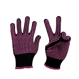 HTVRONT Heat Resistant Gloves for Sublimation - 2Pcs Heat Gloves for Sublimation with Silicone Bumps, Heat Resistant Work Gloves for Women,Universal Fit Size