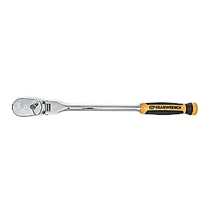 GEARWRENCH 1/2" Drive 90 Tooth Cushion Grip Flex Teardrop Ratchet - 81370T, Multi
