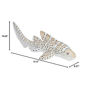 Wild Republic Zebra Shark Plush, Stuffed Animal, Plush Toy, Gifts for Kids, Living Ocean 30 Inches
