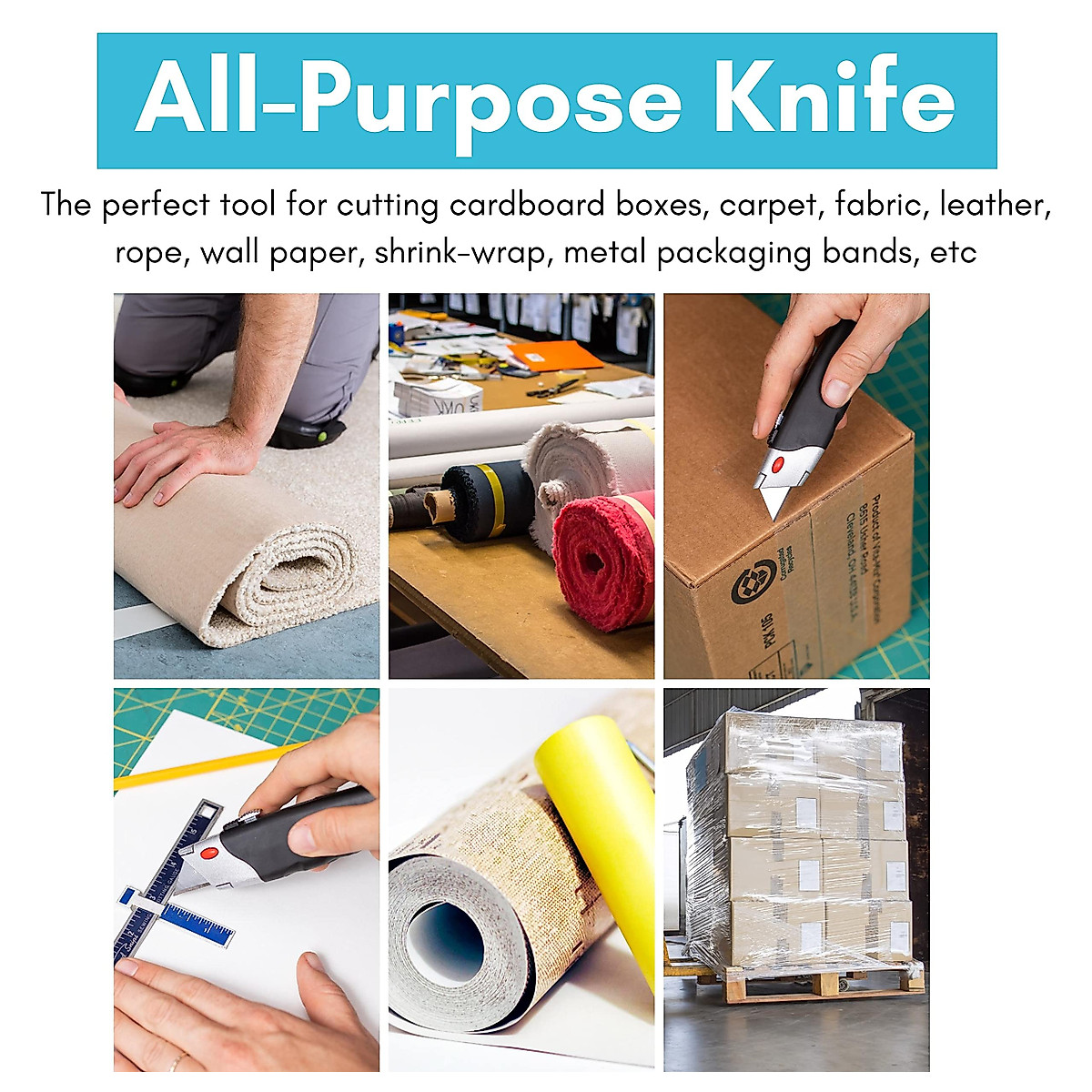 Internet's Best - Utility Knife - Premium & Classic Box Cutter, Retractable Razor