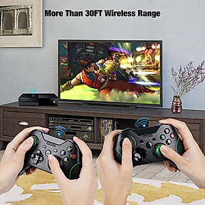 Wireless Controller for Xbox One,2.4GHZ Gamepad Controller Compatible with Xbox One/One S/One X/One Series X/S/Elite/PC Windows 7/8/10,with Built-in Dual Vibration