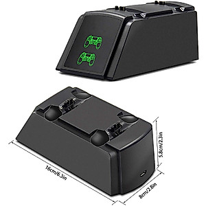 Controller Charger Docking Station, Vergissm Dual Docking Station for Playstation 4/ PS4/ PS4 pro Move Controller