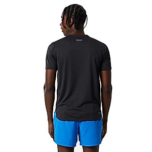 New Balance Men's Impact Run Short Sleeve 22, Black, Medium