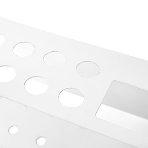 MyGift 10-Slot Wall-Mounted Metal Office Organizer Dry Erase Marker and Eraser Holder Rack, White