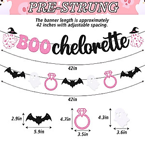 Halloween Bachelorette Party Decoration Hallow Boochelorette Banner Bride or Die Backdrop Rip Halloween Gothic Death Bride to be Bridal Shower Engagement Wedding Party Decor