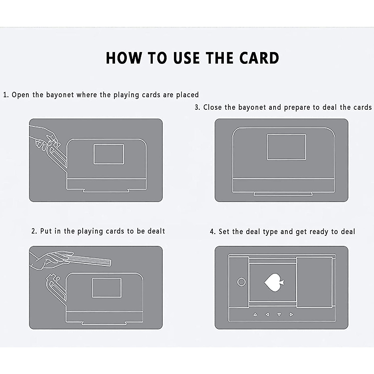 PRABOS Automatic Poker Card Dealer, 360°Rotating Fully Automatic Card Dealer Robot Poker Machine, Maximum Deal 2 Decks, Maximum 8 Players, Suitable for Friends Gatherings, Casinos