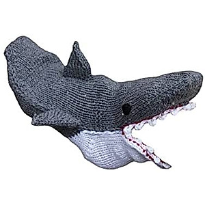 HHAMZONE 1 Pair Knit Crocodile Socks for Women and Men, Christmas Novelty 3D Creative Cartoon Animal Socks (Shark)