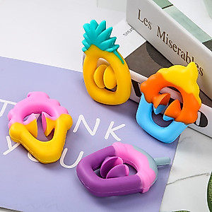 Snapper Fidget Toys,Grab and Snap Hand Toy,Snapper Popper Noise Maker Finger Sensory Toy,Stress Relief Squeeze Toy Easter Christmas Party Gift (4 Pieces)