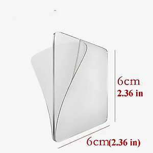 YSSZAM 50Pcs Transparent Wall Mounted Replacement Sticky Pads for Kitchen Bathroom Shower Caddy Organizer Rack Holder Nail Free Adhesive Hooks (Double-Sided Sticker)