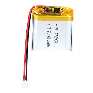 AKZYTUE 3.7V 600mAh 772930 Lipo battery Rechargeable Lithium Polymer ion Battery Pack with PH2.0mm JST Connector