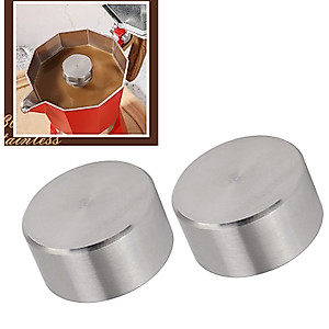Moka Coffee Pot Splashing Proof Cover Anti Rust Stainless Steel Splash Cap Accessory 2Pcs Coffee Machines Appliances