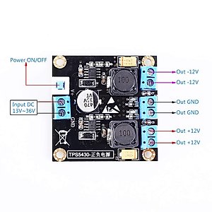 DONGKER TPS5430 Voltage Regulator Module,DC-DC -12V 12V Positive Negative Dual Output Module Power Supply Module with Switching