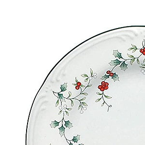 Pfaltzgraff 5072007 Winterberry Holiday 16 Piece Dinnerware Set, Service for 4, White