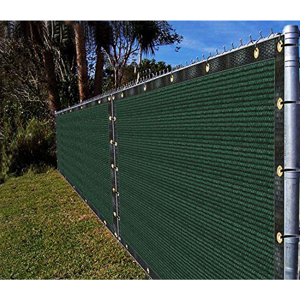 Ifenceview 4'x3' to 4'x50' Green Shade Cloth/Fence Privacy Screen Fabric Mesh Net for Construction Site, Yard, Driveway, Garden, Railing, Canopy, Awning 160 GSM UV Protection (4'x3')