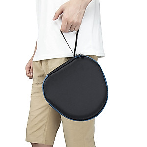 co2CREA Hard Case with Sleep Mode Replacement for Apple AirPods Max Headphone (Black Case + Inside Blue)