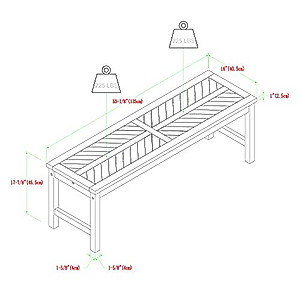 Walker Edison 7 Person Outdoor Wood Chevron Patio Furniture Dining Set Table Chairs Bench All Weather Backyard Conversation Garden Poolside Balcony, 6 Piece, Dark Brown