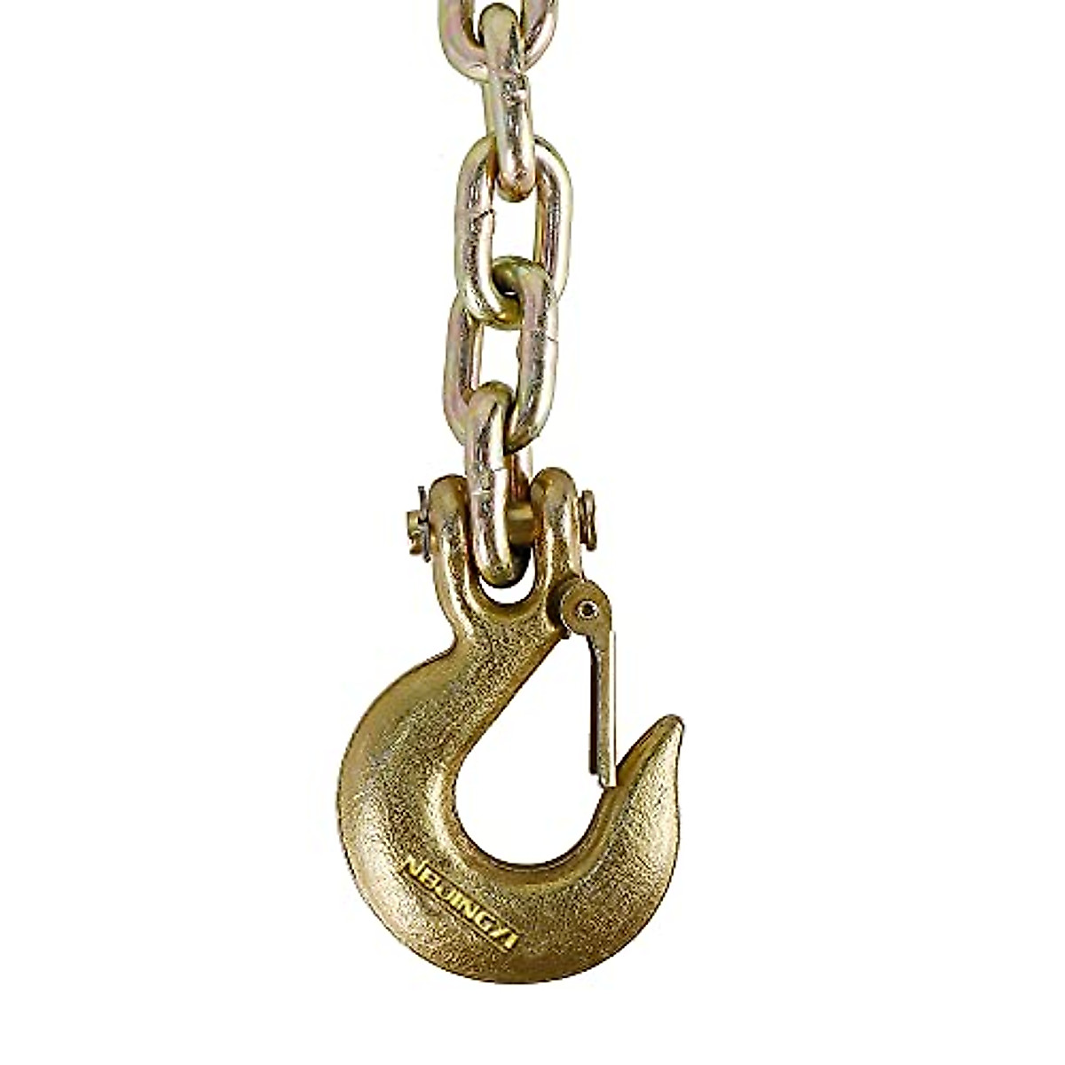 NBJINGYI 3/8" X 35" Trailer Safety Chain 2pcs Grade 70 Binder Chain with Clevis Grab Hooks