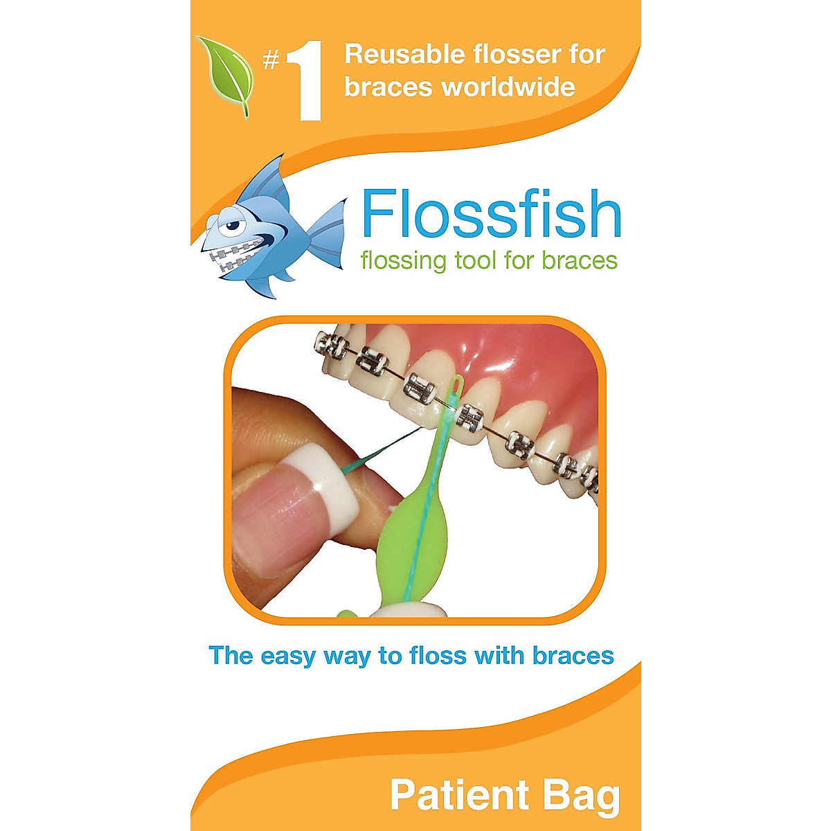 FlossFish - Reusable Orthodontic flossers 5 Mixed Colors