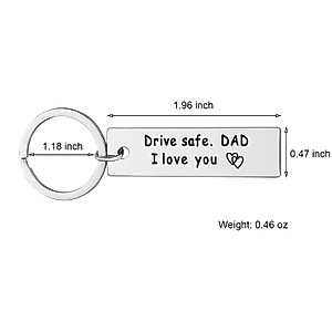 iJuqi Dad Gifts from Daughter - Drive Safe Dad Keychain I Love You Father Daughter Gifts Christmas Valentines Birthday Gifts for Dad from Daughter Son