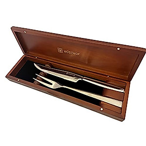 Wüsthof Stainless Steel Carving Gift Set, 2-Piece, with Storage Chest, Silver (9711-4)