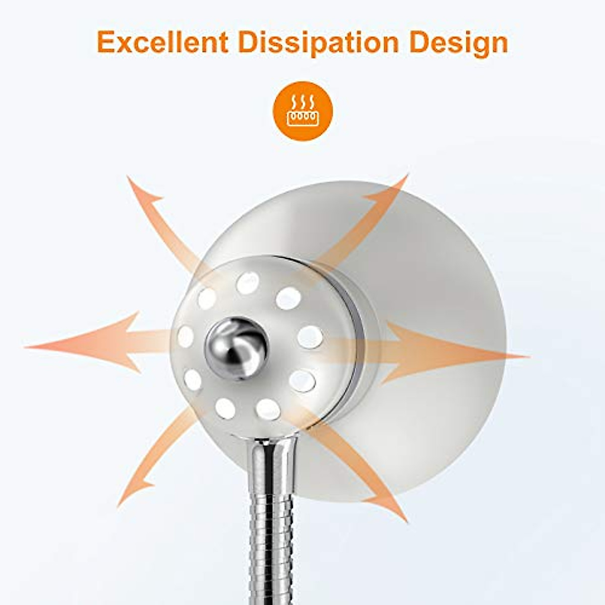 LEPOWER Metal Desk Lamp, Adjustable Goose Neck Table Lamp, Eye-Caring Study Desk Lamps for Bedroom, Study Room and Office (White)