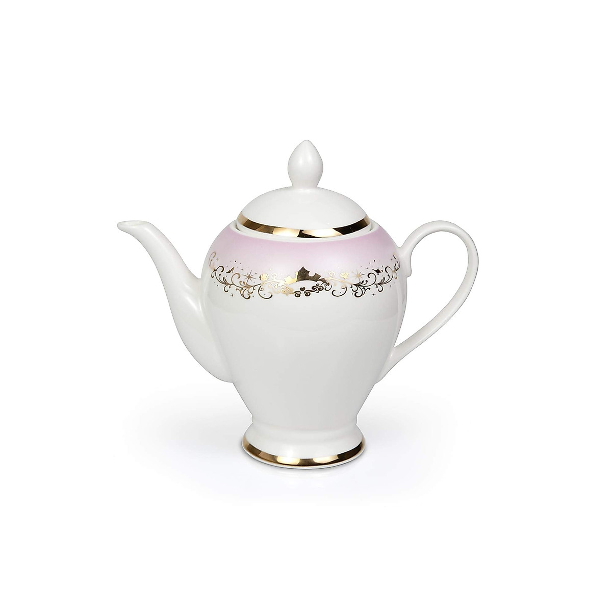 Disney Princess 13-Piece Ceramic Tea Set | Ariel, Cinderella, Jasmine, Belle, Aurora | Tea Party Gift Set For Home Kitchen | Includes Teapot, Cups, Saucers | Place Setting For 4