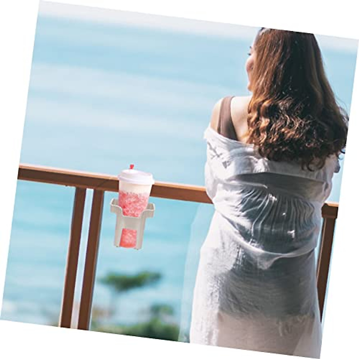 ULTECHNOVO Outdoor Supplies Beverage Refreshing Accessories Holder for Dink Party Garden Poolside Ground Drink Mug Hanging Cup Drinks Pool Above Storage Holders Rack Swimming