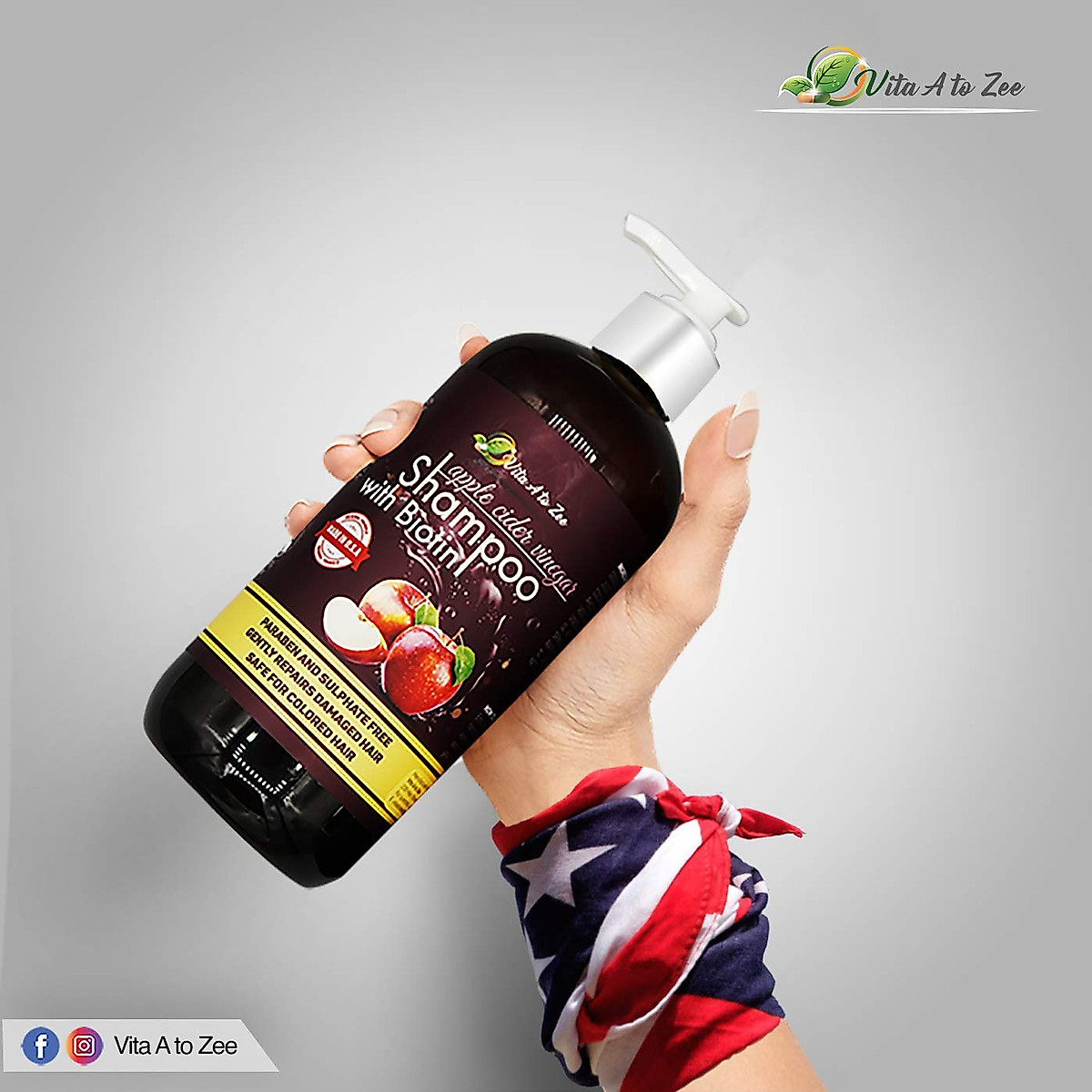 Vita A to Zee Apple Cider Vinegar Shampoo & Avocado Coconut Conditioner (2 x 16.9 fl oz)