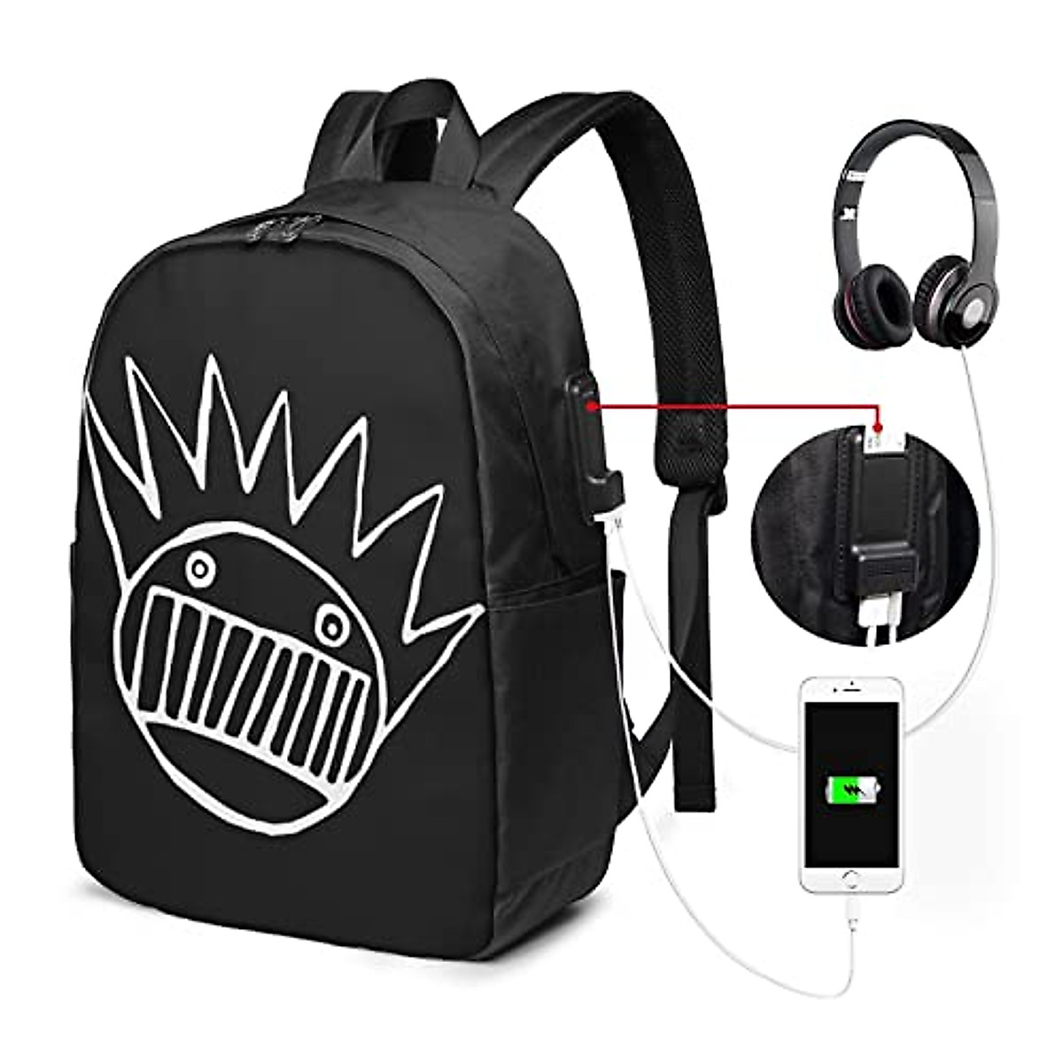BITELF Ween Boognish Laptop Backpack with USB Charging Port College School Computer Bag Travel Daypack
