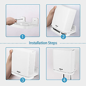 VOMENC Wall Mount Holder for ASUS ZenWiFi AX AC (XT8 CT8 XT9) Whole-Home Tri-Band Mesh System WiFi 6 System Wall Bracket Hanger Stand Compatible with ASUS ZenWiFi AX AC (White 1Pack)