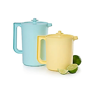 Tupperware Heritage Pitcher Set in Vintage Colors - Dishwasher Safe & BPA Free - (Set of 2)
