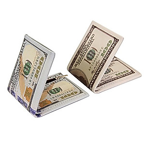 LUI SUI Men Us Dollar Bill Wallet Billfold Leather Credit Card Photo Holder