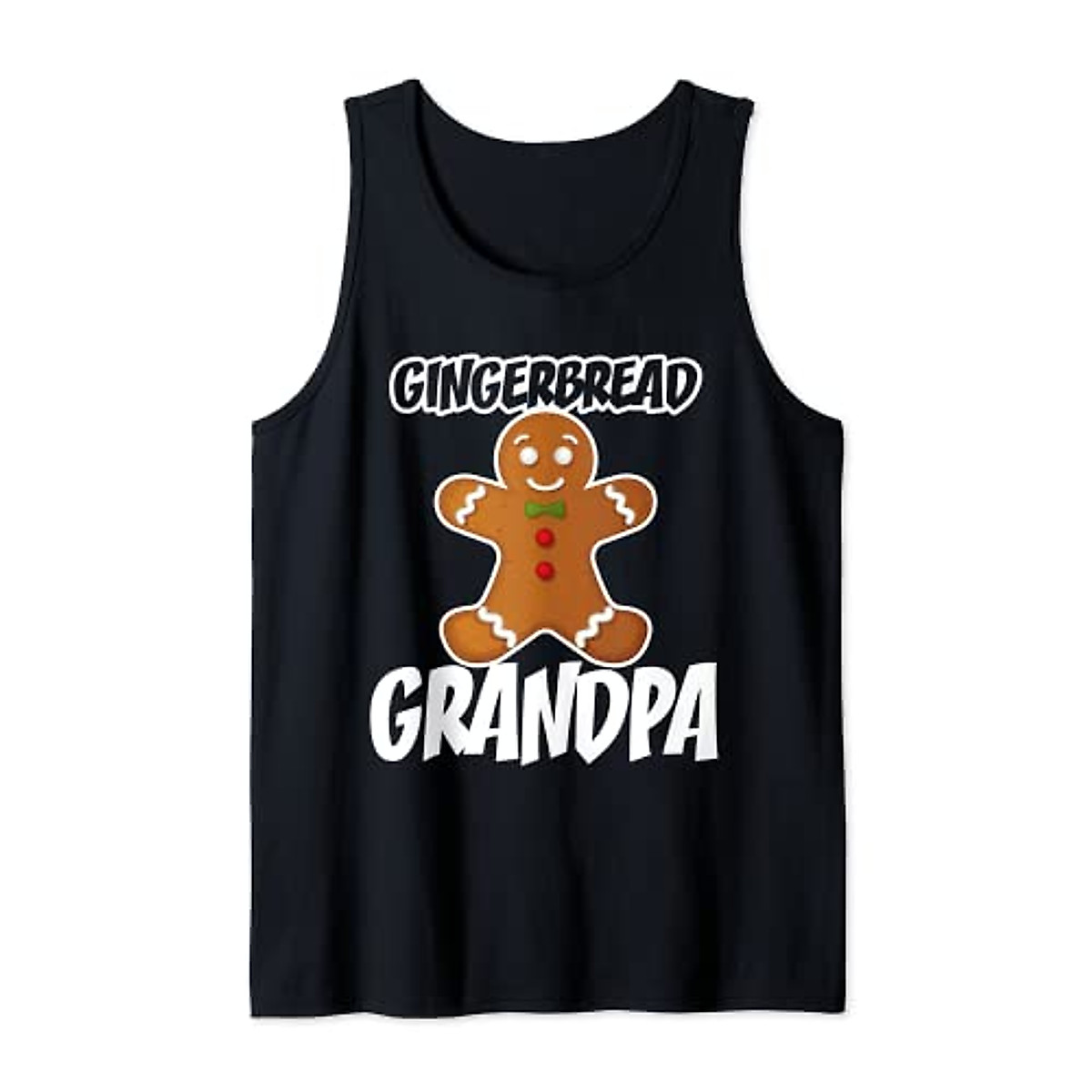 Mens Gingerbread Grandpa Christmas Stocking Stuffer Tank Top