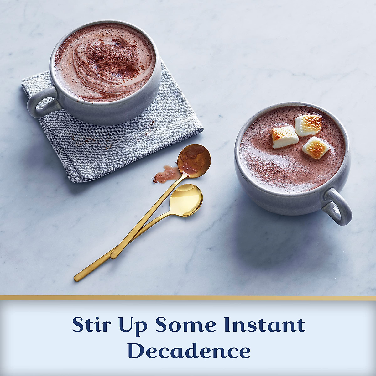 Ghirardelli Double Chocolate Hot Cocoa Mix, 0.85 oz Packets (Pack of 25) with Ghirardelli Cocoa Scoop