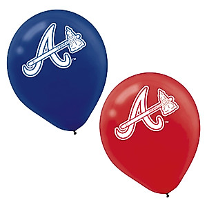 Atlanta Braves Latex Balloons (12") - Pack Of 6 - Perfect For Game Day Celebrations & Parties