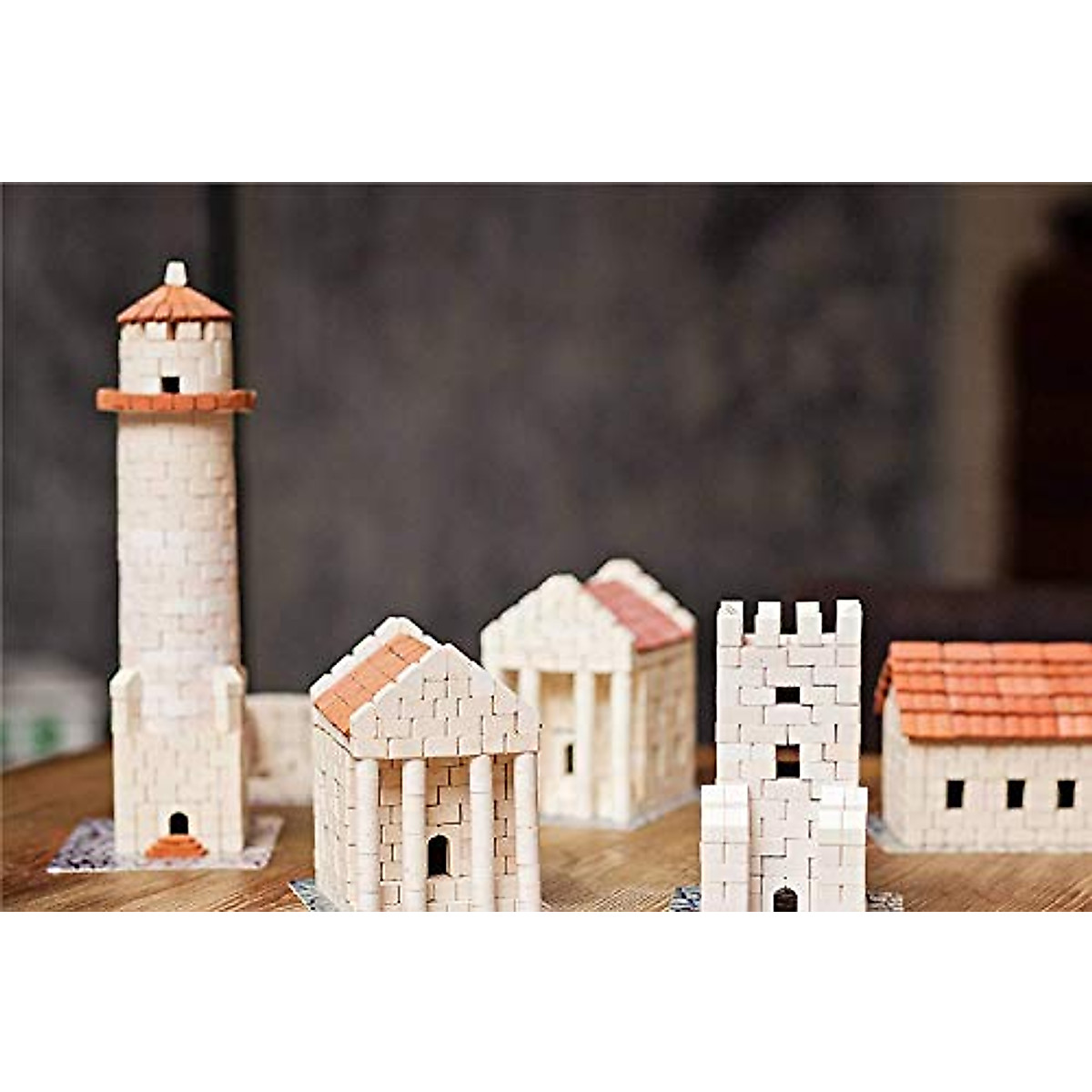 Wise Elk Toy Storage construction set, real plaster bricks, gypsum reusable building kit, 370 pcs, educational gift