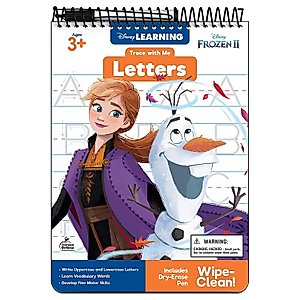 Disney Learning Frozen 2 Trace With Me Letters Tracing Books for Kids Ages 3-5, Preschool Upper- and Lowercase Letter Tracing Wipe Clean Workbook, Dry Erase Handwriting Practice Book for Kids, Pre K +