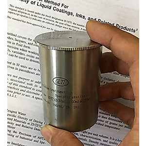 GLTL Optional Paint Density Specific Gravity Cups Stainless Steel (100ml)