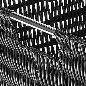 Whitmor Black Rattique Storage Tote